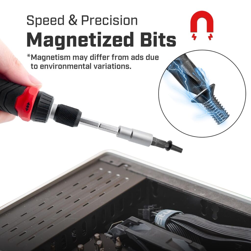 RONCUBE Magnetic Tip Screwdriver vs Non-Magnetic